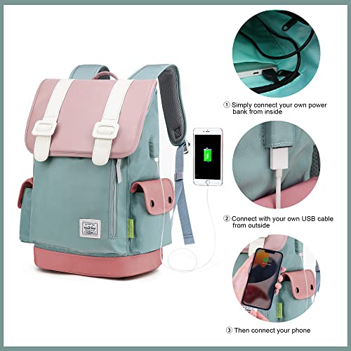 WindTook Laptop Backpack for Women Computer Bag 15 Inch Girls School College Bookbag Travel Backpack Purse Daypack Work Bagpack with USB Port