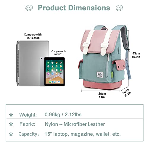 WindTook Laptop Backpack for Women Computer Bag 15 Inch Girls School College Bookbag Travel Backpack Purse Daypack Work Bagpack with USB Port