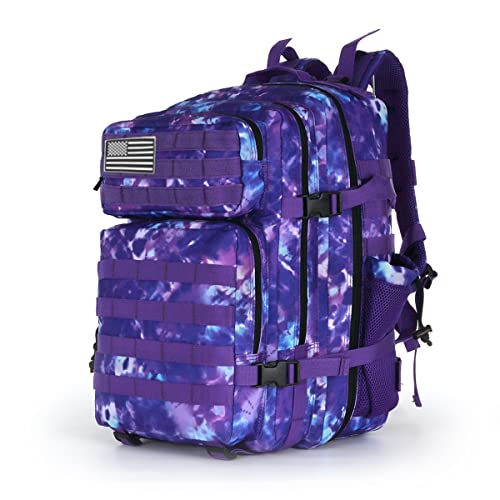 KXBUNQD Casual Daypack Lightweight School Bag for Men Women Travel Rucksack Large Outdoor Waterproof BackPack with Molle System