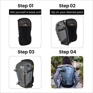 Baltoro Complete Suite of 3 Outdoor Backpacks - Fully Compatible Base Unit with Bike-Pack, Ski-Pack, and Mountain-Pack - Hunting Backpack with Searchable RECCO Technology -Year-Long Traveling Backpack