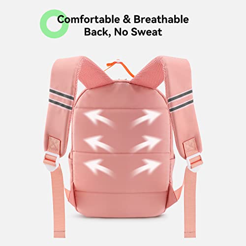 Voova Kids Backpack for Teen Girls Boys, Cute Mini Backpacks for Toddlers Preschool and Kindergarten, Waterproof Lightweight Small School Bookbag Fits 3 To 12 Years Old for School and Travel, Pink