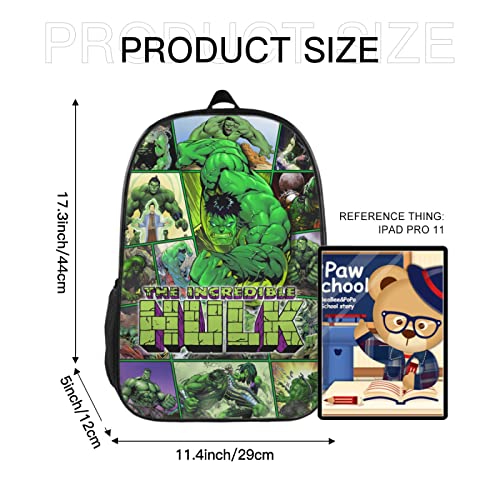 OKJLDH 17 Inch Laptop Backpack Cartoon Pattern Bookbag Multifunction Daypack for Men Travel Outdoor Activities, 11*6*17 IN