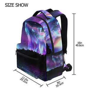 ZZKKO Forest Wolf Boys Girls School Computer Backpacks Book Bag Travel Hiking Camping Daypack