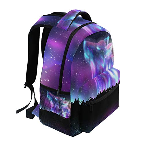 ZZKKO Forest Wolf Boys Girls School Computer Backpacks Book Bag Travel Hiking Camping Daypack