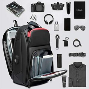 Mens Shoulder Bag for 9.7 inch Tablet,Black Cross-body Chest Sling Pack with USB Charging Port