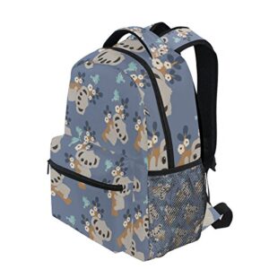 Koala Floral School Backpack for Boys Girls Bookbag Travel Bag