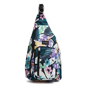 vera bradley women’s recycled lighten up reactive sling backpack bookbag, island floral, one size