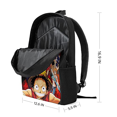 URYLVUG 17 Inch Business Anime Laptop Backpack for Women Men Boys Girls Black Travel Laptop Backpack for Work College