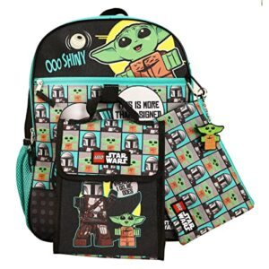 the mandalorian baby yoda 5-piece backpack set