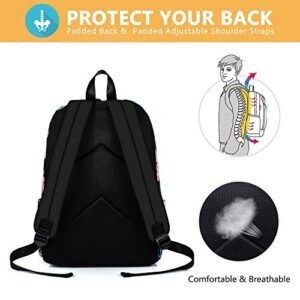 Leaper Fashion Water Resistant Laptop Backpack for Women Black