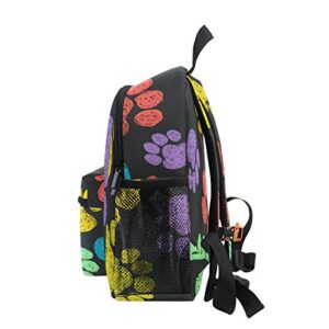 Aflyko Dog Paw Prints Kids Backpack for Daycare Bookbag for Kindergarten Daypack for Toddler Girls and Boys 10 x 4 x 12 Inch