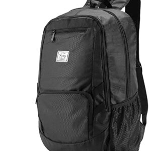 25L Lightweight Packable Backpack Handy Water Resistant Foldable Daypack Bag for Travel Camping Outdoor (Black)