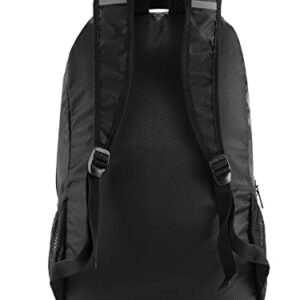 25L Lightweight Packable Backpack Handy Water Resistant Foldable Daypack Bag for Travel Camping Outdoor (Black)