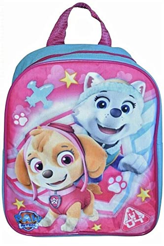 Ruz Paw Patrol Little Girl 10 Inch Mini Backpack (Blue-Pink)