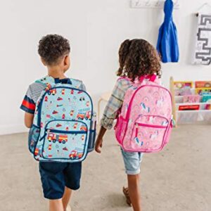 Wildkin Day2Day Kids Backpack for Boys and Girls, Measures 14.5 x 10.75 x 3.75 Inches Backpack for Kids, Ideal Size for School and Travel Backpacks (Firefighters)