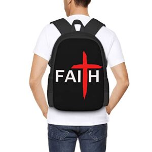 DARLEKS Jesus Christian Faith Cross Backpacks For Teen,Large-Capacity Backpacks, Casual School Bags, School Bags, Lightweight Water-Repellent School Bags And Travel Bags