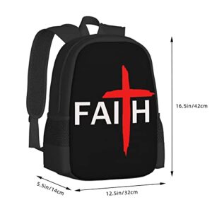 DARLEKS Jesus Christian Faith Cross Backpacks For Teen,Large-Capacity Backpacks, Casual School Bags, School Bags, Lightweight Water-Repellent School Bags And Travel Bags