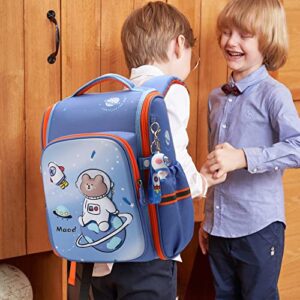 Maod Preschool Boys Backpacks for Kids Elementary School Backpack Suitable For 4-8 Years Old (Blue)