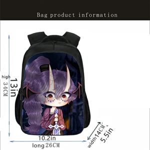 Gacha Life Backpacks, Casual Backpacks Cartoon Backpacks Laptop Bags Travel Backpacks Large Capacity Girl Boy Backpacks 16in