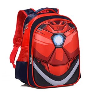 reorzon kids toddler school backpack 3d comic student schoolbag waterproof lightweight elementary bookbags for boys girls (blue, 30cm*18cm*42cm)