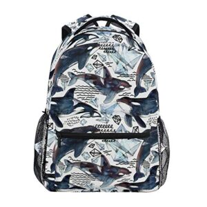 auuxva sea animal killer whale durable backpack college school book shoulder bag travel daypack for boys girls man woman