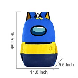 Boys Backpacks for Elementary Middle School, UZONZOM Anime Backpack Daypack Backpack 17 Inch Laptop Travel Back Pack Bookbag Large-capacity Lightweight Waterproof for Work Casual Daily Use (Blue)