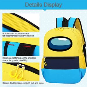 Boys Backpacks for Elementary Middle School, UZONZOM Anime Backpack Daypack Backpack 17 Inch Laptop Travel Back Pack Bookbag Large-capacity Lightweight Waterproof for Work Casual Daily Use (Blue)