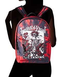 Grateful Dead Backpack, Red, Height 45cm, Width 30cm, Depth 15cm