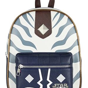 Star Wars Ahsoka Tano Character Pattern Faux Leather Tote Bag Mini Backpack