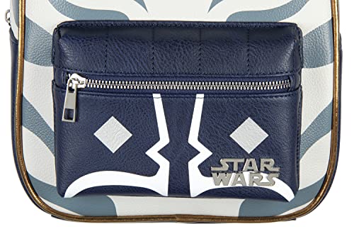 Star Wars Ahsoka Tano Character Pattern Faux Leather Tote Bag Mini Backpack