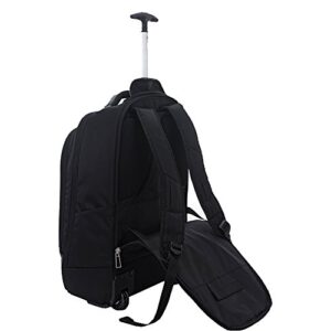 Eco Style Roller Laptop Backpack, Black, 17" W (ETEX-RB17)