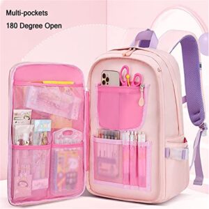 QENIN Cute Backpack Bunny Backpack Kawaii Backpack Waterproof Laptop Backpack（Purple，M）