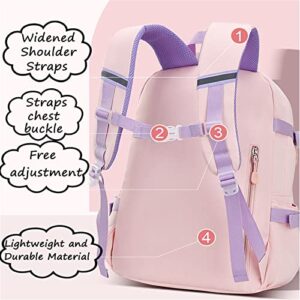 QENIN Cute Backpack Bunny Backpack Kawaii Backpack Waterproof Laptop Backpack（Purple，M）