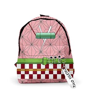 tntb japanese anime school backpack cosplay kamado nezuko travel backpacks shoulders bag (06)