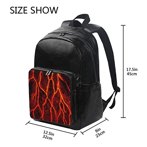 Backpack Lava Volcano Bag Student Stylish Unisex Laptop Waterproof School Kindergarten Bag Rucksack for Teen Boys and Girls