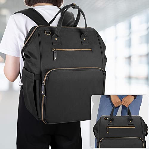 Trunab Teacher Laptop Backpack for Women, Teacher Travel Backpack with Multiple Pockets and Padded Laptop Compartment, Perfect for Work, Travel, School, Office, Business