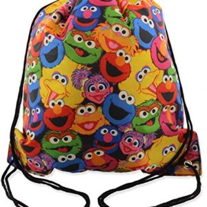 Sesame Street Boys Girls 5 piece Backpack Lunch Bag and Snack Bag School Set (One Size, Blue/Multi)