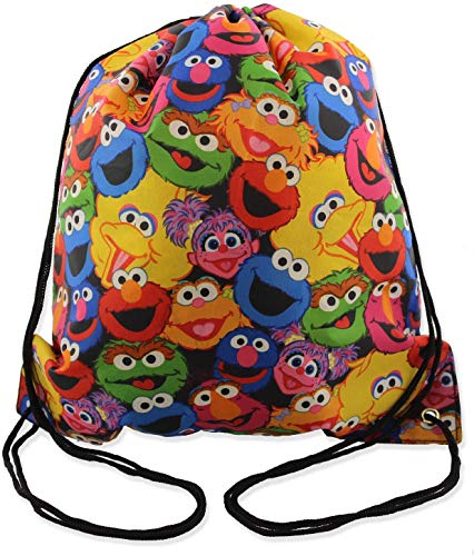 Sesame Street Boys Girls 5 piece Backpack Lunch Bag and Snack Bag School Set (One Size, Blue/Multi)