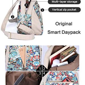 Black Butterfly Bohemian Canvas Daypack Outdoor Fashion Printing Bag Leisure Travel Backpack for Women Girls (A)