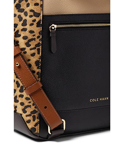 Cole Haan Grand Ambition Small Convertible Luxe Backpack Leopard/Black/Dark Chocolate/British Tan/Sesame One Size