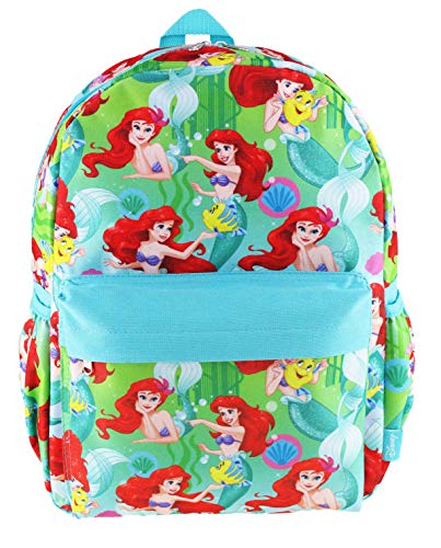 Disney's The Little Mermaid 16 inch All Over Print Deluxe Backpack With Laptop Compartment