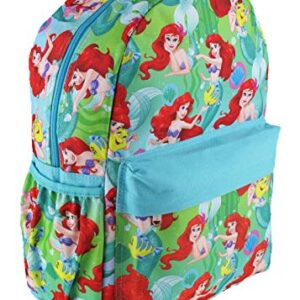 Disney's The Little Mermaid 16 inch All Over Print Deluxe Backpack With Laptop Compartment