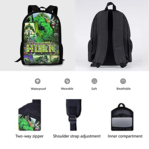 GCNqat Laptop Backpack Comics 17 Inch Backpacks Multifunction Bookbag for Men Women Picnic Travel Outdoor