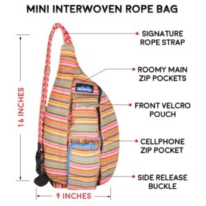 KAVU Mini Interwoven Rope Bag Sling Pack - Aloha Stripe