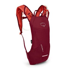 osprey kitsuma 3 women’s bike hydration backpack with hydraulics reservoir, claret red