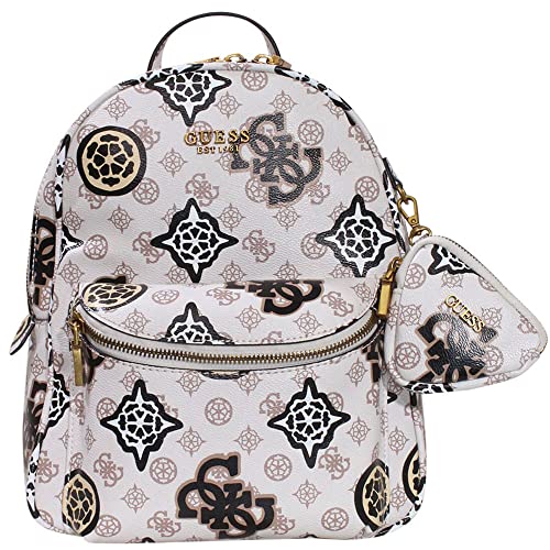 GUESS House Party Large Backpack, Cream Logo Multi