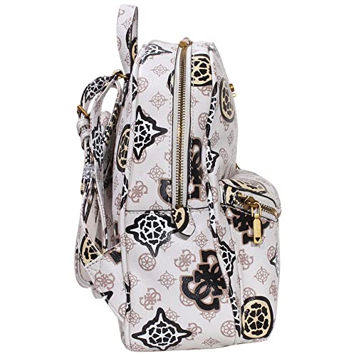 GUESS House Party Large Backpack, Cream Logo Multi