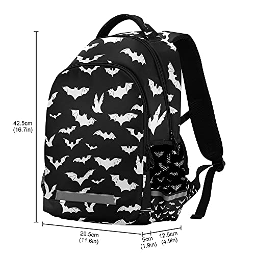 Glaphy Halloween Bats Backpacks Laptop School Book Bag Lightweight Daypack for Men Women Teens Kids