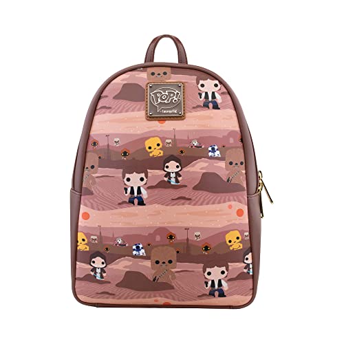 Loungefly: Star Wars - Hans Solo and Chewbacca on Tatooine Mini Backpack, Amazon Exclusive