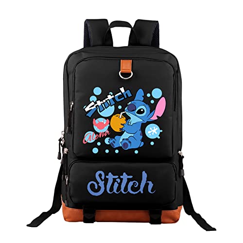 xmcvkpox Boys Girls Backpack, Fashionable Laptop Backpack Cartoon Book Bag Adjustable Shoulder Strap Daypack, Black4